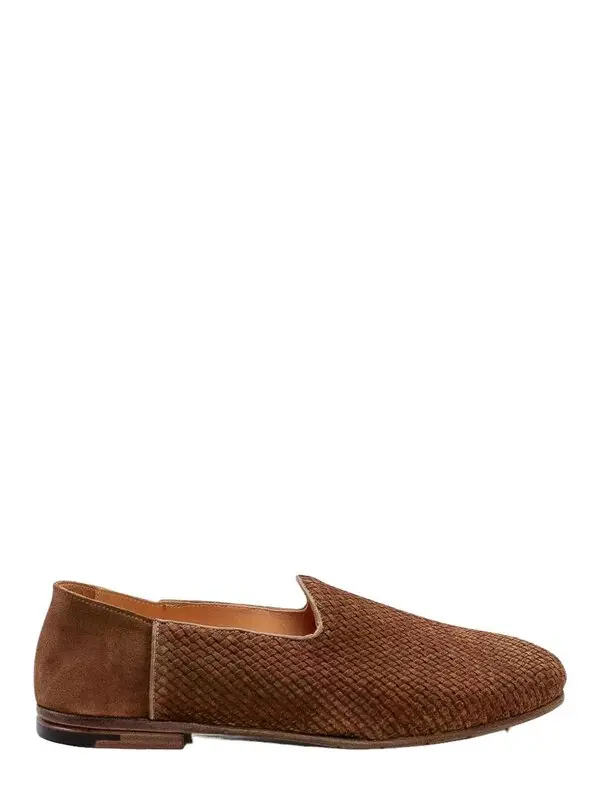 Premiata Interwoven Suede Loafers - Brown