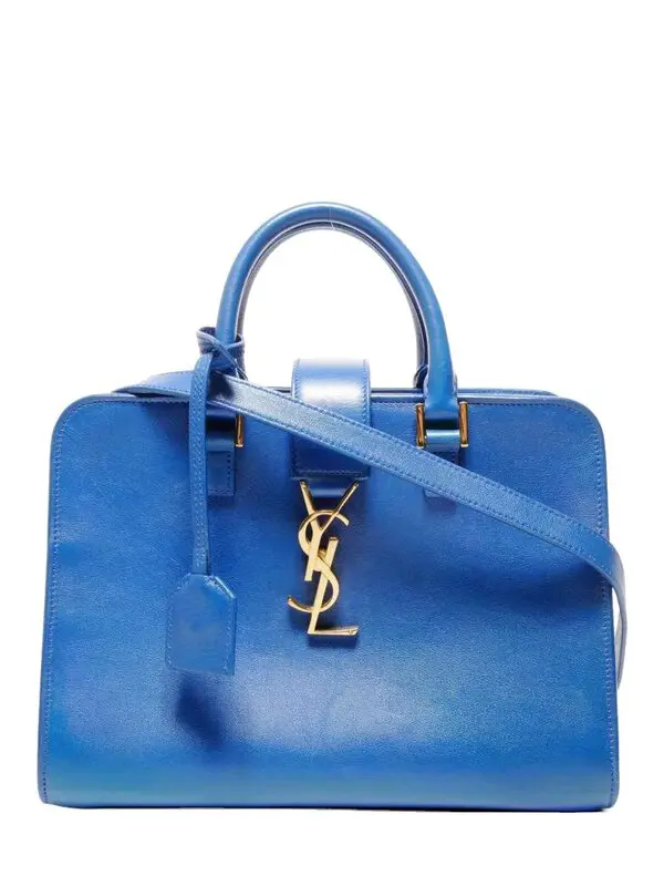 Saint Laurent 2010-2014 Cabas Leather Bag - Blue
