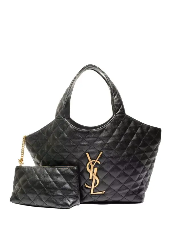 Saint Laurent 2025 Quilted Tote Bag - Black