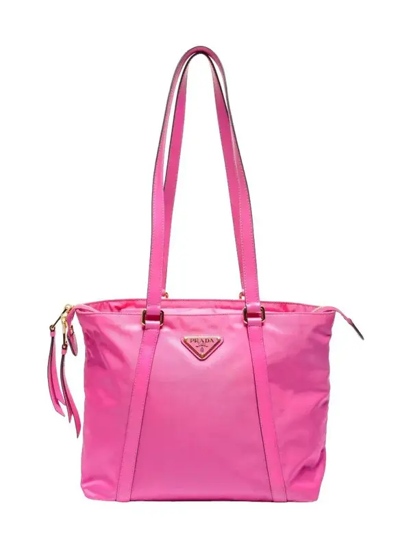 Prada 2010s Nylon Tote Bag - Pink