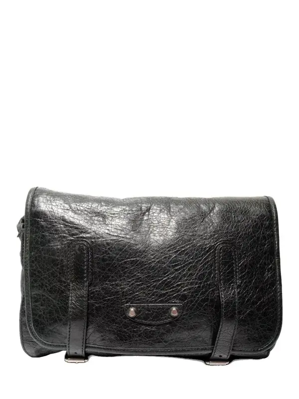 Balenciaga 1990-2000s Wrinkle Processing Clutch Bag - Black