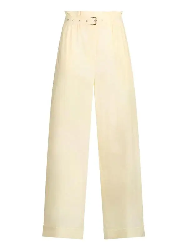 Liu Jo High-rise Cotton Trousers - Yellow