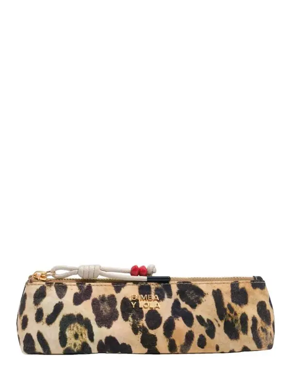 Bimba Y Lola Leopard Print Makeup Bag - Neutrals