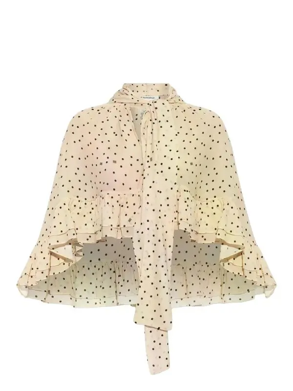 BY MALENE BIRGER Polka-dot Ruffled Jacket - Neutrals