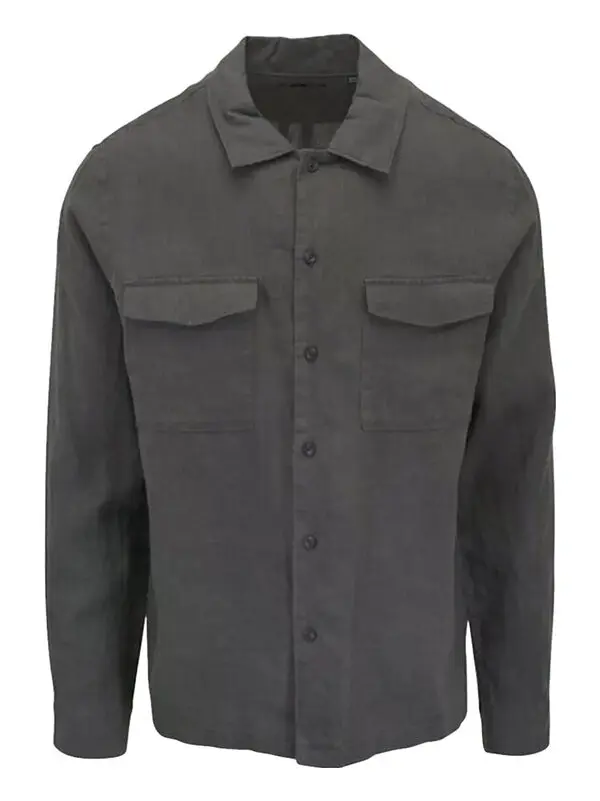 Vince Garage Linen Shirt - Grey