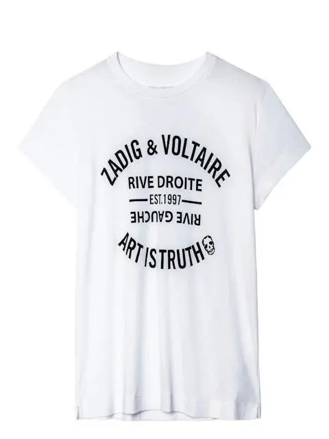 Zadig&Voltaire Cotton T-shirt With College Badge - White