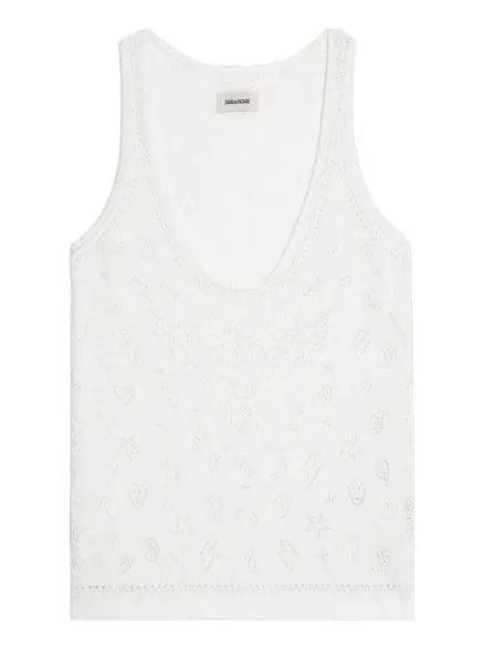 Zadig&Voltaire Jossy Tank - Eggshell