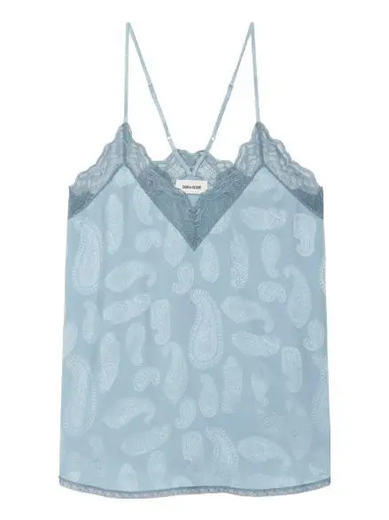 Zadig&Voltaire Christy Silk Camisole - Sky