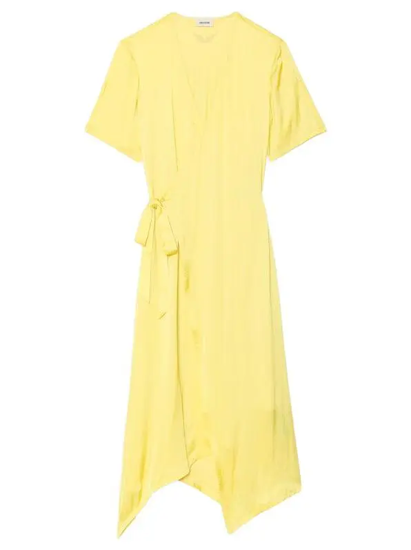 Zadig&Voltaire Reforme Japanese Satin Midi Dress - Banana