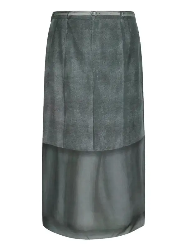 JNBY Contrast-tone Midi Skirt - Grey