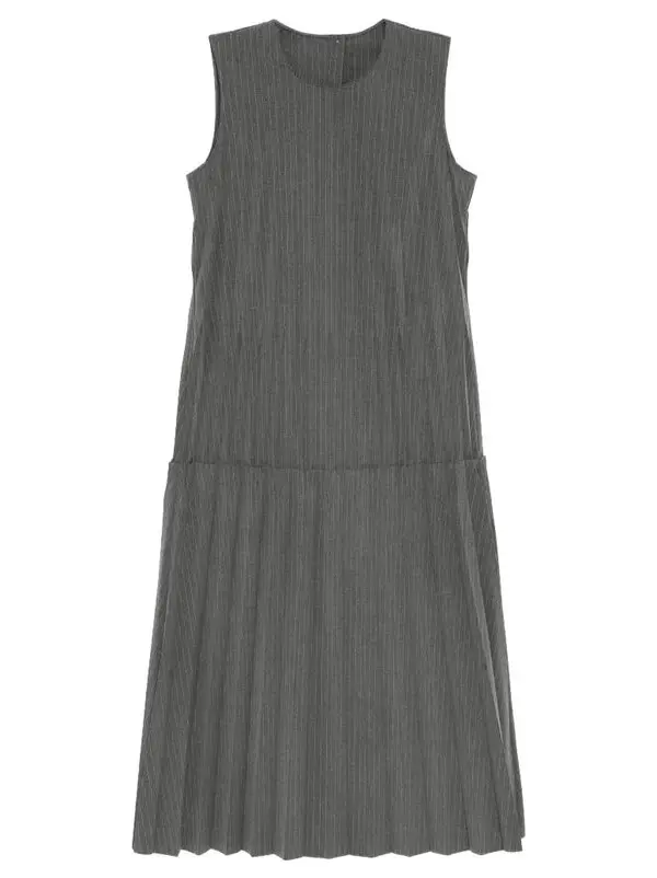 JNBY Pleated Striped Dress - Grey