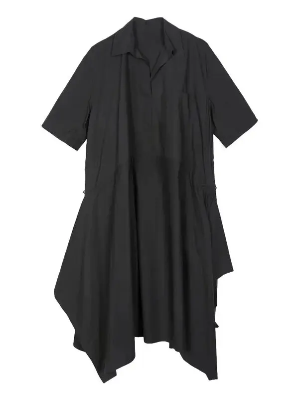 JNBY Asymmetric Hem Short-sleeved Dress - Black