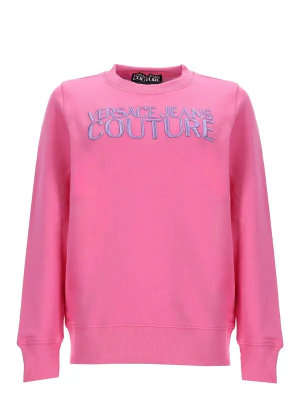 Versace Felpa In Jersey Di Cotone - Pink