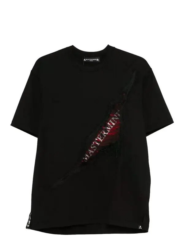 MASTERMIND WORLD Ripped Logo T-shirt - Black