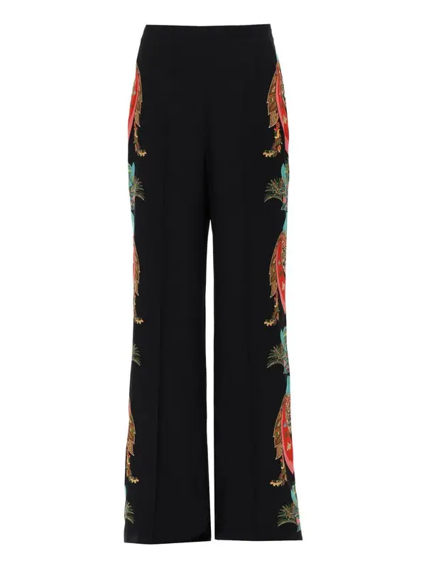 Etro Palazzo Pants With Print - Blue