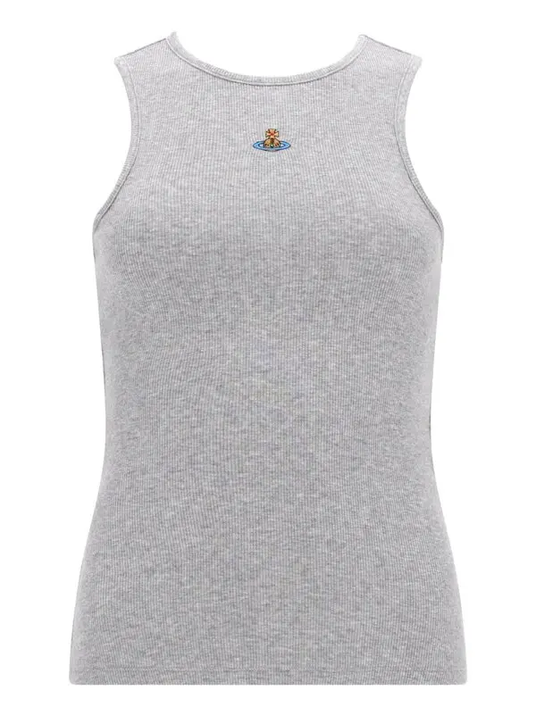 VIVIENNE WESTWOOD Logo Knit Top - Grey