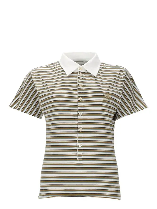 GOLDEN GOOSE Striped Polo - Multicolour
