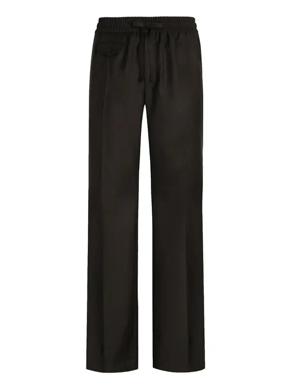 Dolce & Gabbana Wool Knit Jogging Pants - Black