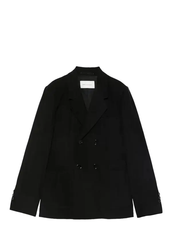 Ami Double-breasted Pocket Blazer - Black