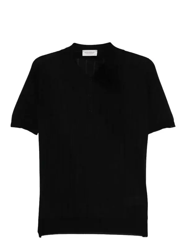 John Smedley Williams Ribbed Shirt - Black