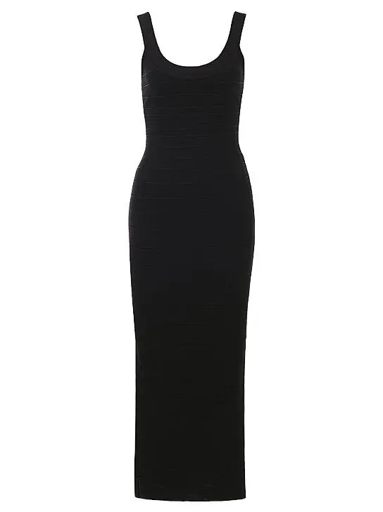House Of Cb Bandage Stretch-woven Maxi Dress - Black