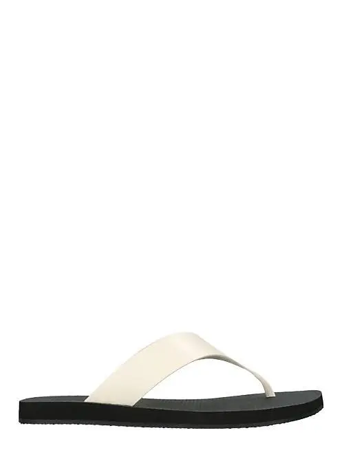 THE ROW Dune Classic Ginza Leather Sandals - White/blk