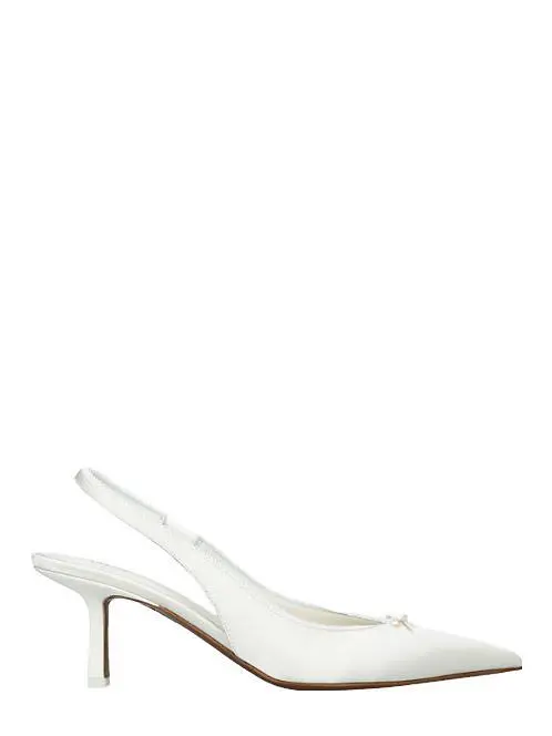NEOUS Moriah Silk-satin Slingbacks - Cream