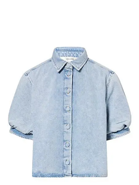 FRAME The Billow Sleeve Denim Shirt - Puffin