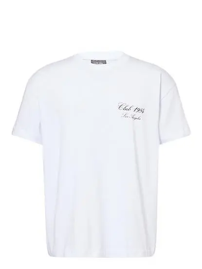 CLUB 1984 The Line Graphic-print Cotton T-shirt - White