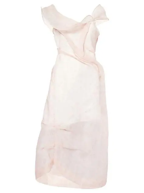 Victoria Beckham Organza Midi Dress - Sketched Ditsy Blossom