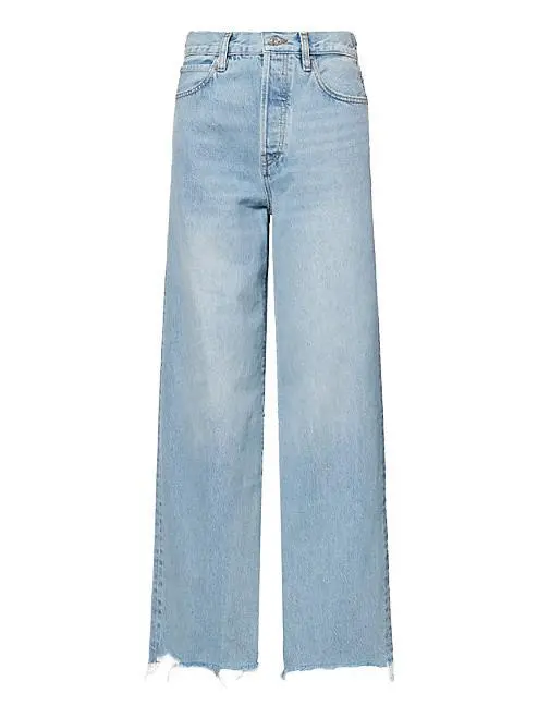 FRAME The Collegiate Wide-leg Denim Jeans - Brine New Fray