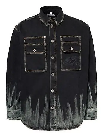 Off-White Acid Military Denim Shirt - Multicolor Acid