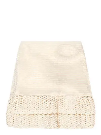 Devon Windsor Wrenn Crochet Mini Skirt - Vanilla
