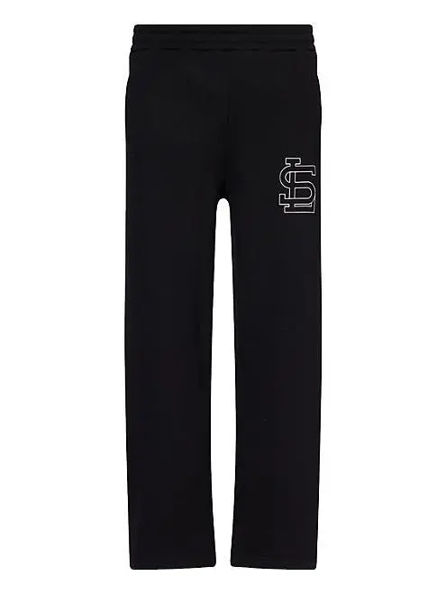 CLUB 1984 Logo-print Athletics Cotton Jogging Bottoms - Black