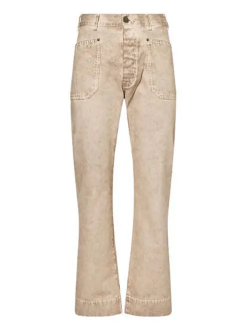 VIVIENNE WESTWOOD Carpenter Distressed Denim Jeans - Washed Beige