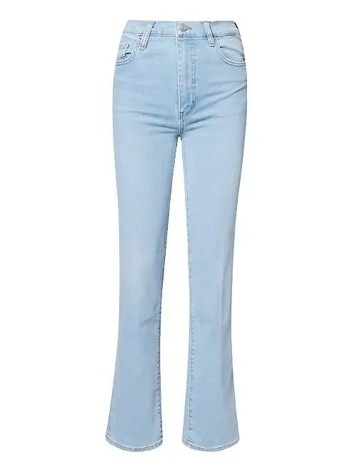FRAME Le Sleek Straight-leg High-rise Stretch-denim Jeans - Hush