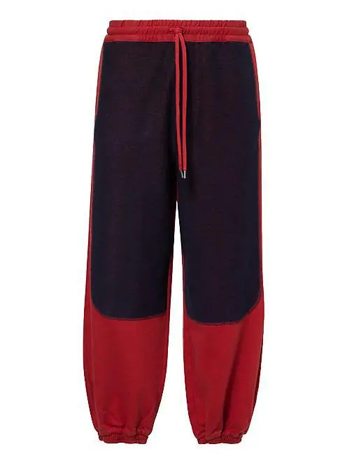 VIVIENNE WESTWOOD Ibiza Embroidered-logo Cotton Jogging Bottoms - Red/blue