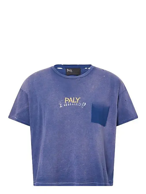 PALY HOLLYWOOD Core Logo-print Cotton T-shirt - Navy