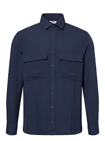 NOBL Milo Patch-pocket Woven Shirt - Navy