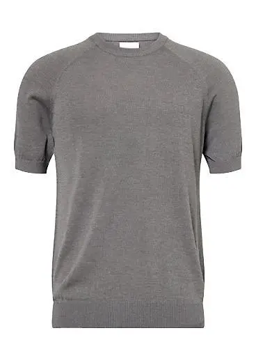 RAITH Riera Raglan-sleeve Knitted T-shirt - Grey Marl
