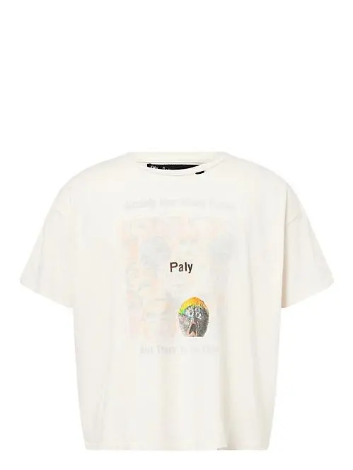 PALY HOLLYWOOD Anxiety Graphic-print Cotton T-shirt - White