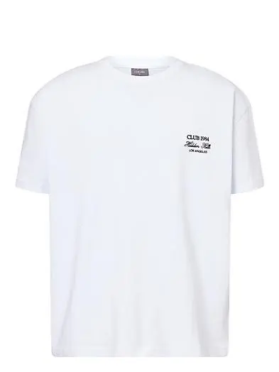 CLUB 1984 Hidden Hills Logo-embroidered Logo Cotton T-shirt - White