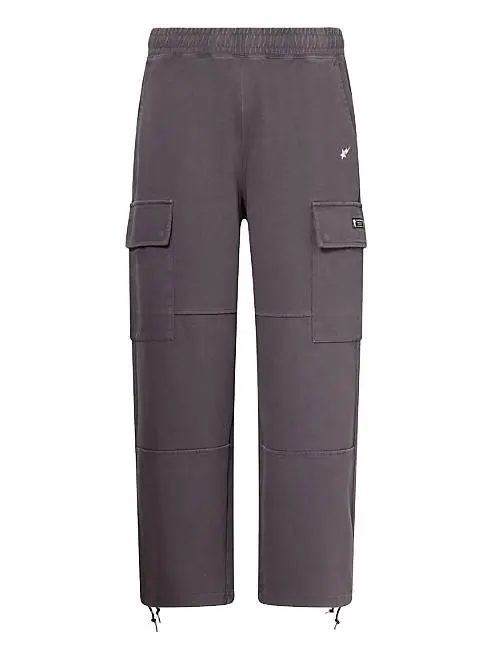 A BATHING APE Cargo Patch-pocket Cotton Jogging Bottoms - Charcoal