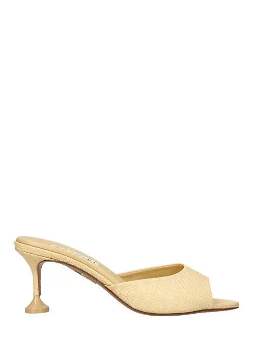 AQUAZZURA Bisous 65 Woven Mules - Beige