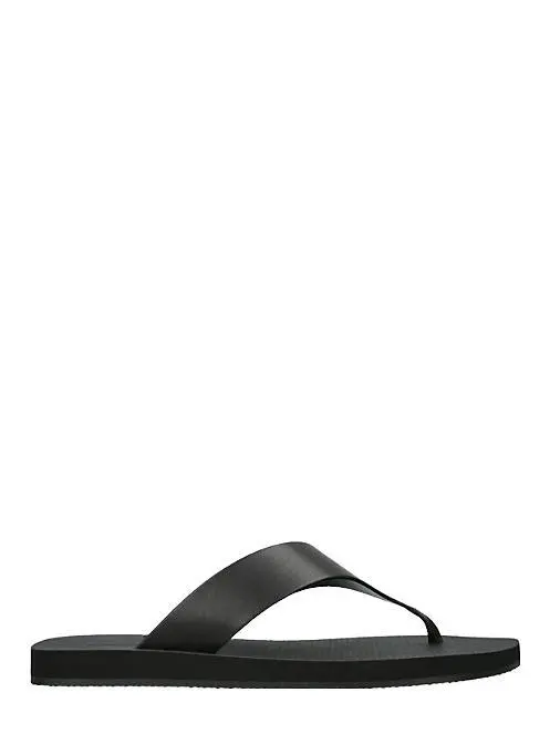 THE ROW Dune Classic Ginza Leather Sandals - Black