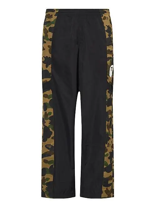 A BATHING APE Camo-print Woven-shell Track Pants - Green