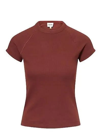 ME+EM Cotton-jersey T-shirt - Cinnamon Brown