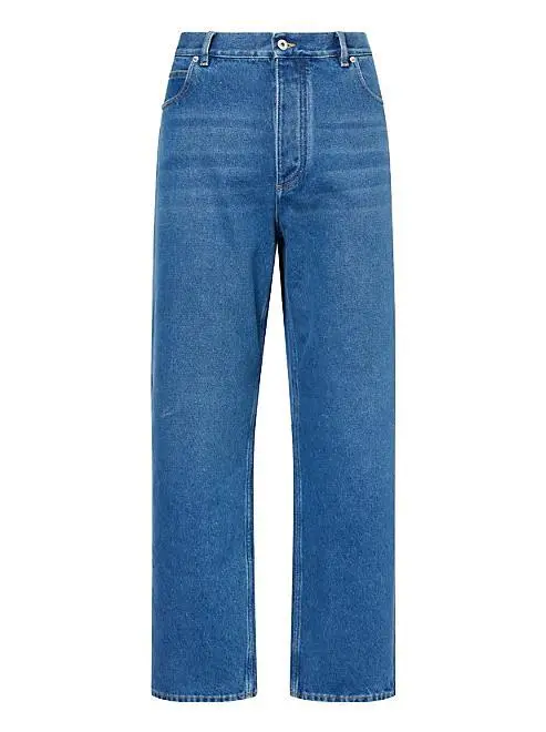 Bottega Veneta Five-pocket Wide-leg Denim Jeans - Mid Blue
