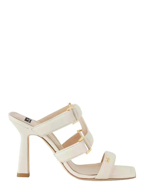 Elisabetta Franchi Logo Detail Strappy High Heel Sandals - Neutrals