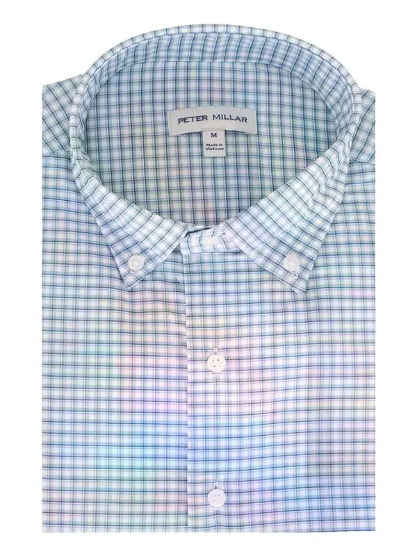 Peter Millar Checked Shirt - White